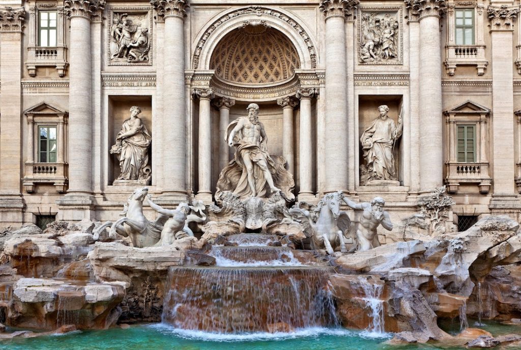 Fontana di Trevi : Maestosa Fontana dei Desideri - Boschi di Sicilia